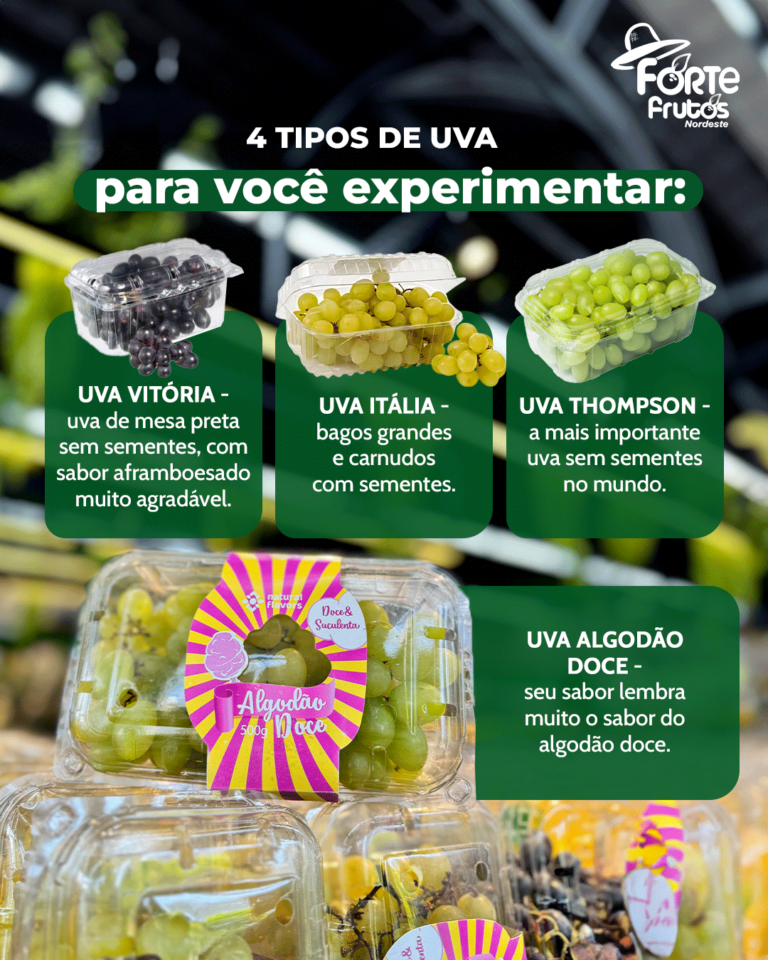 4 TIPOS DE UVA PARA VOCÊ EXPERIMENTAR: UVA VITÓRIA, UVA ITÁLIA, UVA THOMPSON E UVA ALGODÃO DOCE ...